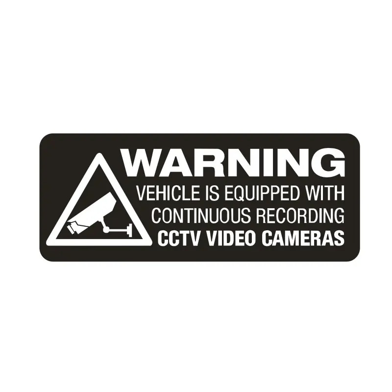 10x4cm WARNING RECORDING CCTV ON BOARD Dashcam Safety Car Window Decal ...