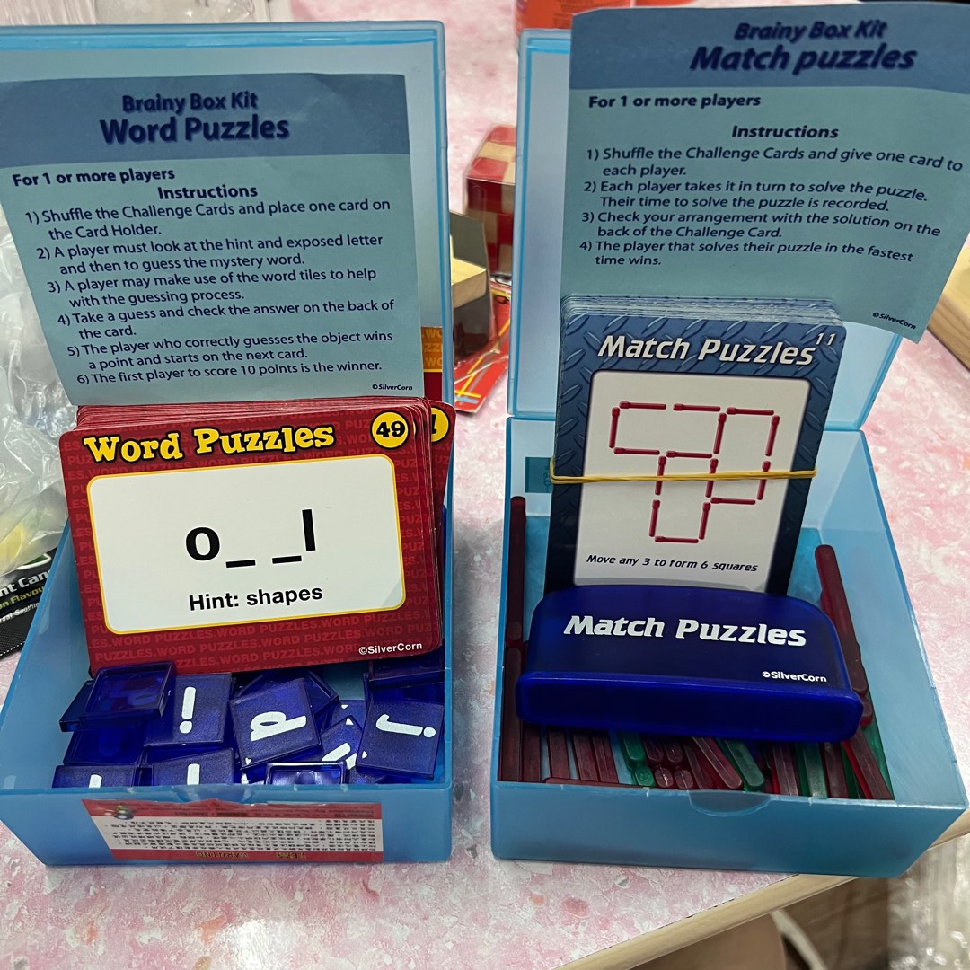【$20 / 2 個！】Word & Match Puzzles by Brainy Box Kit, 興趣及遊戲, 玩具 & 遊戲類 ...