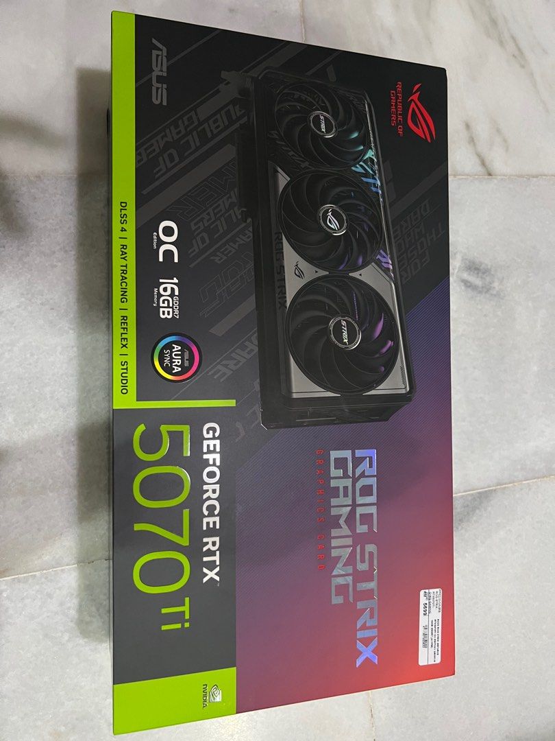 Asus ROG Strix Gaming RTX 5070 Ti 16GB OC GPU Graphic Card, Computers ...