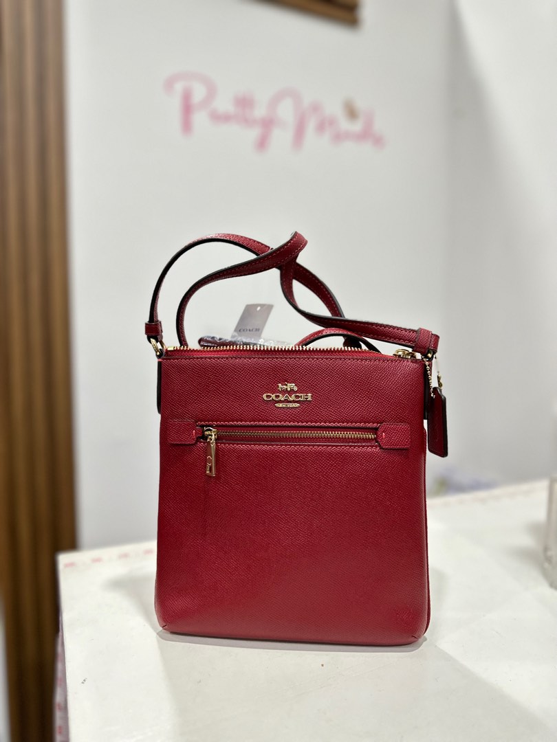 Coach Red Crossbody Bag, Luxury, Bags & Wallets on Carousell