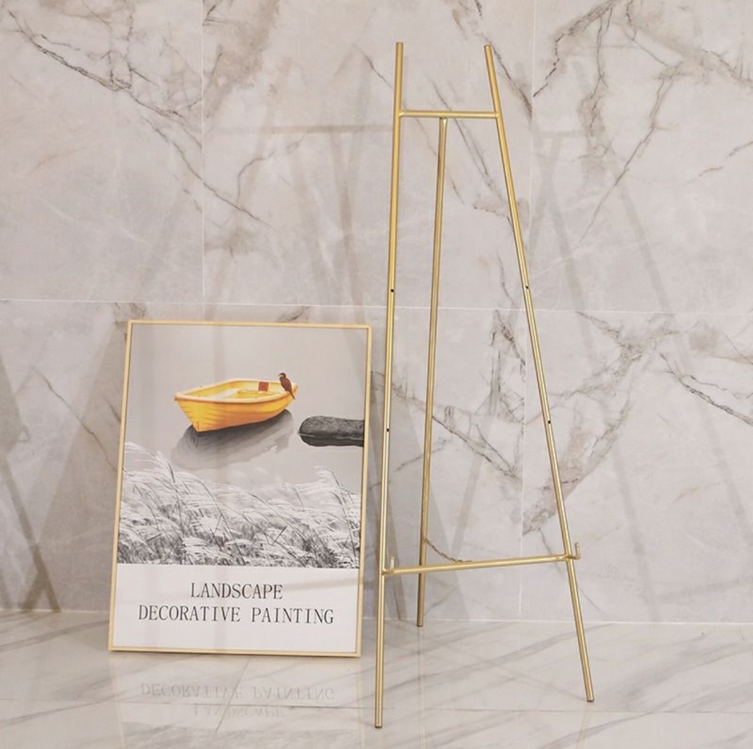 Gold Easel Stand for Event / Wedding / Birthday Signage Board, Hobbies ...