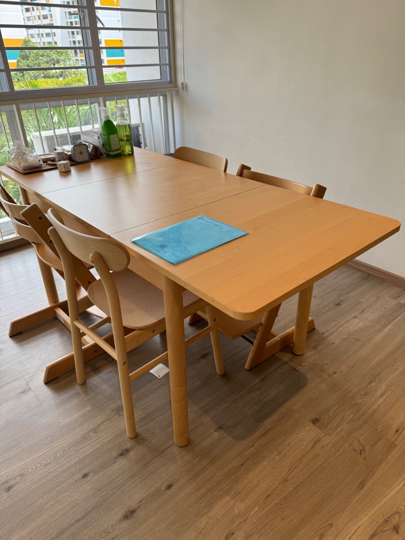 IKEA RONNINGE Extendable Dining Table with Chairs, Furniture & Home ...