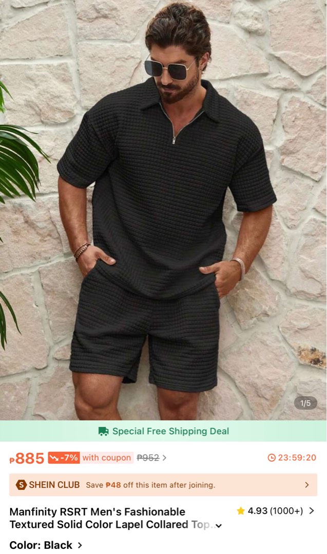 Men's Textured Terno/Coords Set, Men's Fashion, Tops & Sets, Sets ...