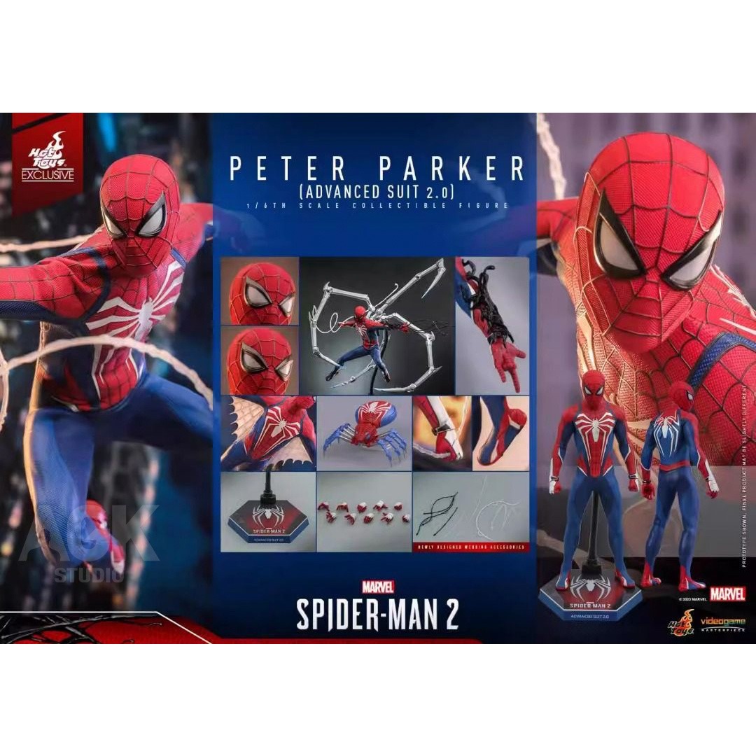 [MIB] Hot Toys -VGM54- 1/6 Spider-Man Advanced Suit, Hobbies & Toys ...