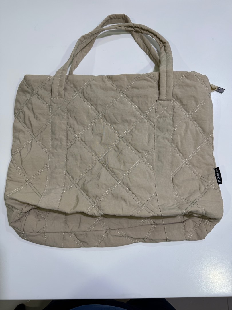 Moddie Quilted Tote Bag - Beige, Women's Fashion, Bags & Wallets, Tote ...