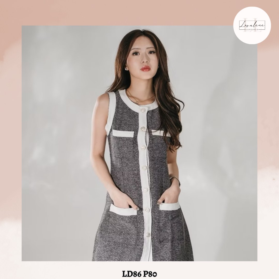 OCHA WEAR x Valerie Pola Brunch Dress Date Night Terusan Minidress Mini ...