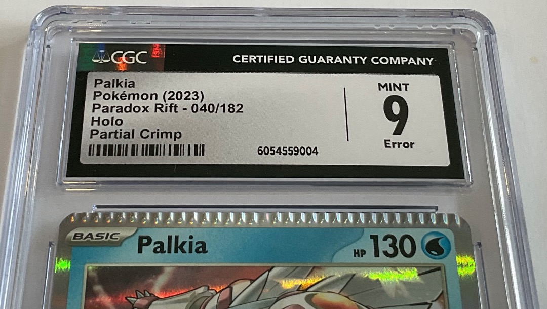 POKEMON * ERROR CARD * 2023 ENGLISH Palkia 040/182 Partial Crimp CGC 9 ...