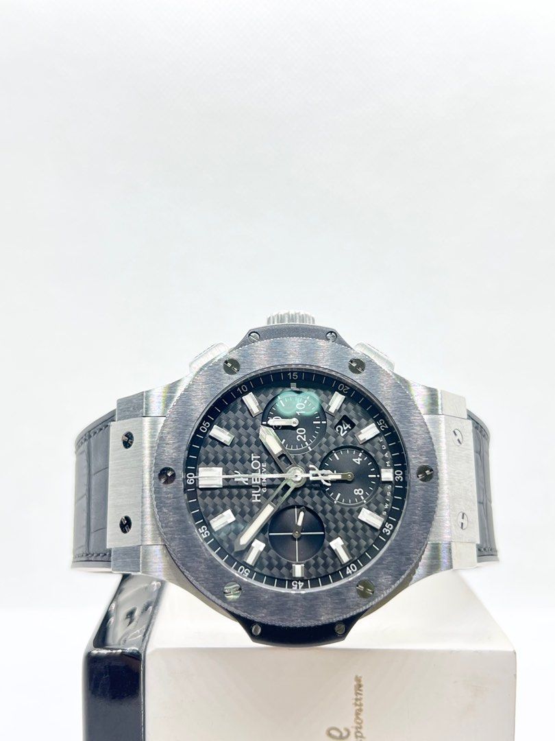 Pre Owned Hublot Big Bang Chronograph Evolution 301.sm.1770.rx Black ...