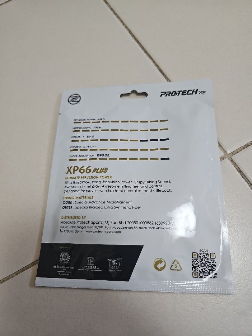 Protech XP66 Plus Badminton String, Sports Equipment, Sports & Games ...