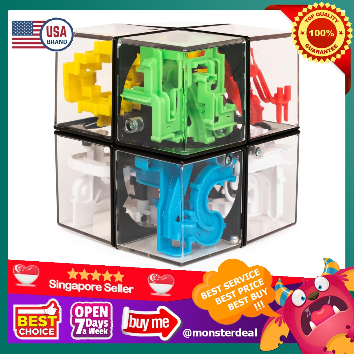 Rubik’s Perplexus Hybrid 2 x 2, Challenging Puzzle Maze Ball Skill Game ...