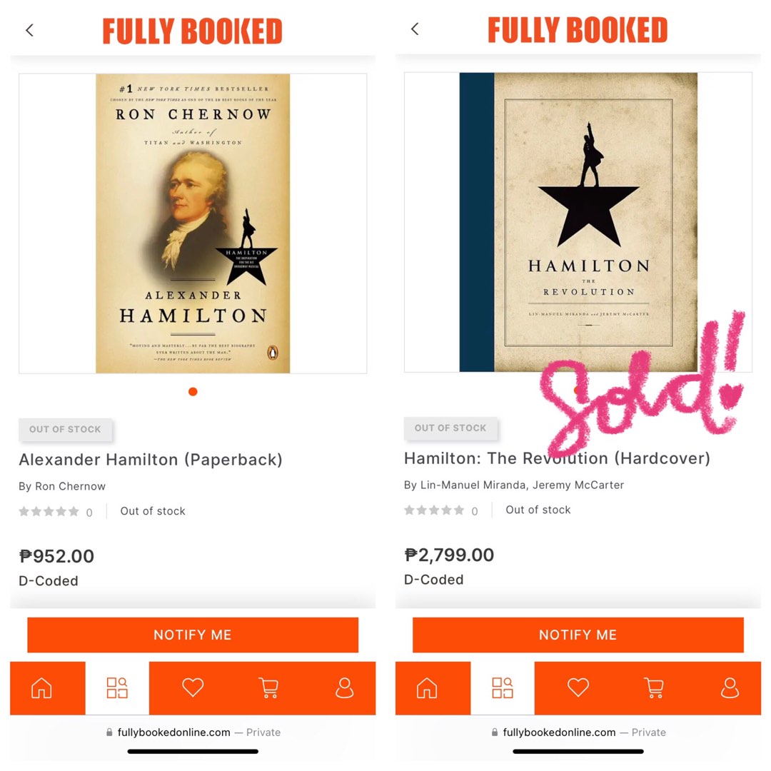 Alexander Hamilton Book Broadway Musical Collectible, Hobbies & Toys ...