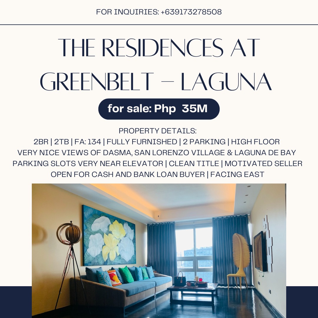 The Residences at Greenbelt - Laguna Tower, Makati | 2br furnished with ...