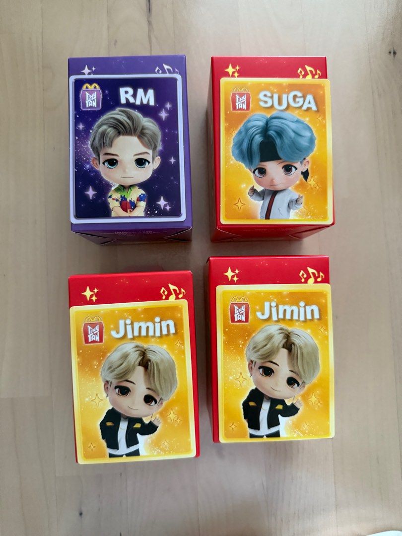 Tiny Tan BTS MacDonald Happy meal toy figurine Jimin Suga Rm, Hobbies & Toys, Toys & Games on ...