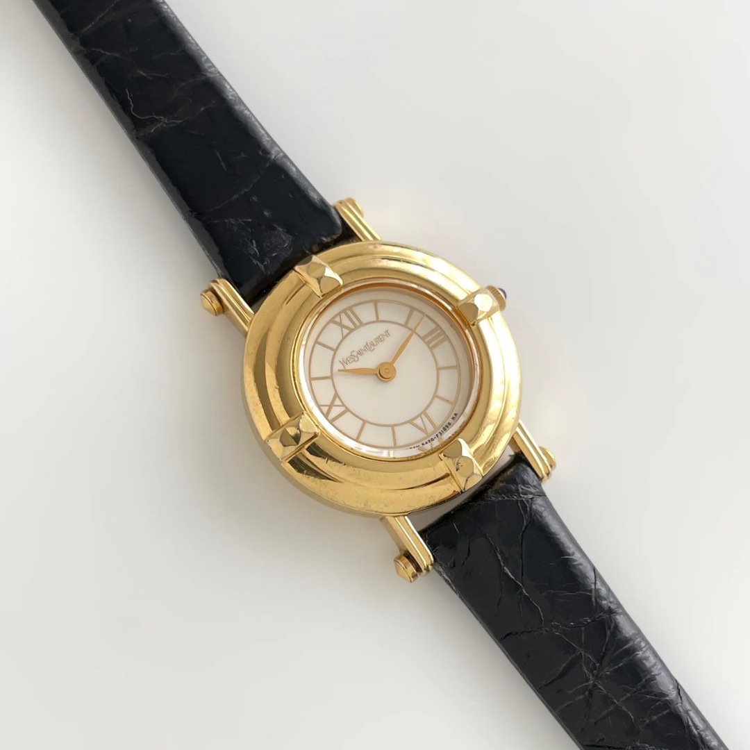 Yves Saint Laurent YSL Gold Watch, Luxury, Watches on Carousell