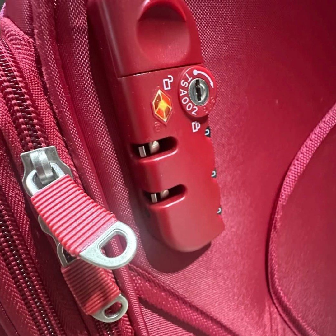 20” soft case Red Luggage - Staples (John Little), Hobbies & Toys ...