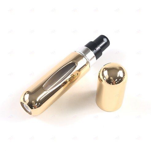 🆕5ml refillable perfume mini pocket travel spray atomizer in gold ...