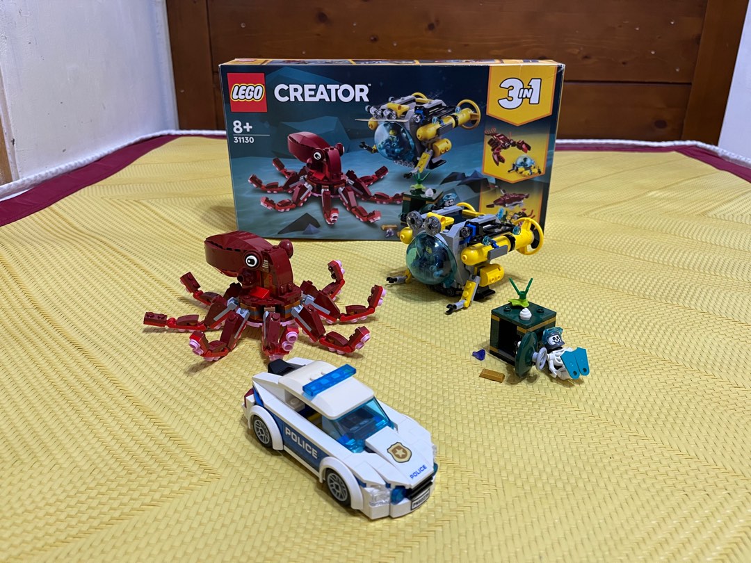 樂高 Lego Creator 3 in 1 31130 海底尋寶任務, 書籍、休閒與玩具, 玩具、公仔、桌遊在旋轉拍賣