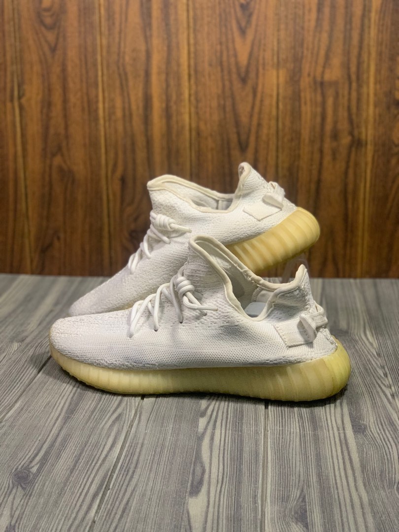 Adidas Yezzi Boost 350 V2 Creamy White, Fesyen Pria, Sepatu , Sneakers ...