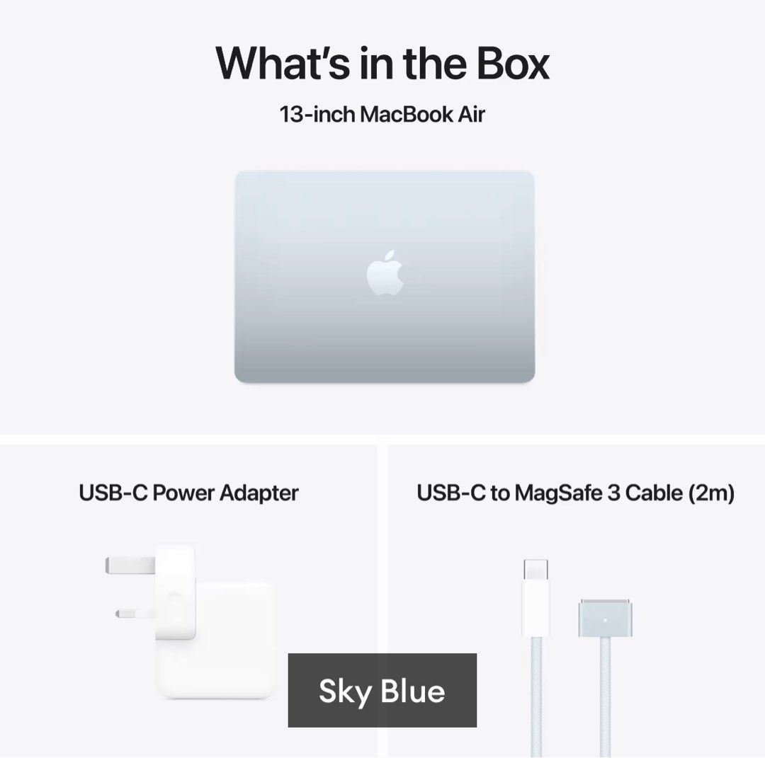 MacBook Air 13-inch, M4 chip with 10-core CPU (sky blue) 512 gb ...
