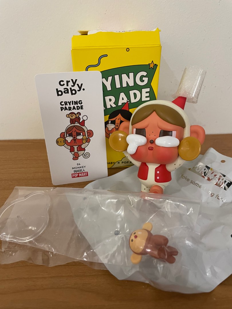 POPMART CRYBABY Crying Parade - monkey, Hobbies & Toys, Toys & Games on ...
