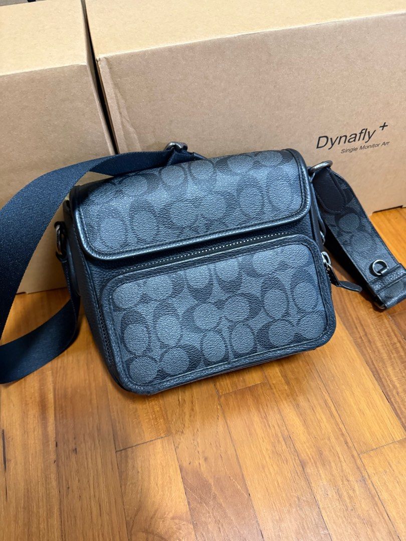 Coach Signature Crossbody Bag - Black, Men's Fashion, Bags, Sling Bags ...