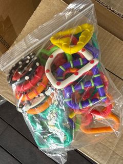 6 Pieces Stretchy Spaghetti Ball Fidget String Noodles Sensory Toy ...