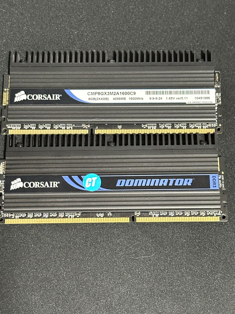 Corsair Dominator DDR3 RAM 2x4GB, Computers & Tech, Parts & Accessories ...