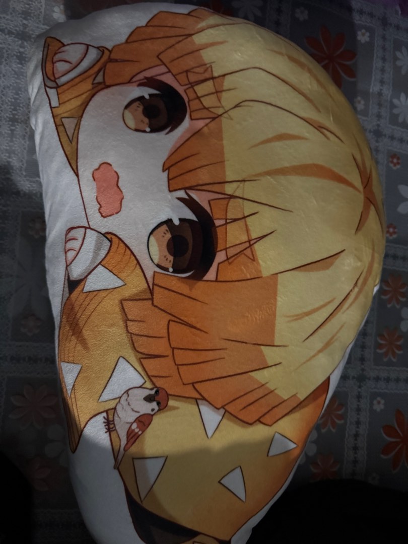 Demon slayer Zenitsu Pillow, Hobbies & Toys, Toys & Games on Carousell
