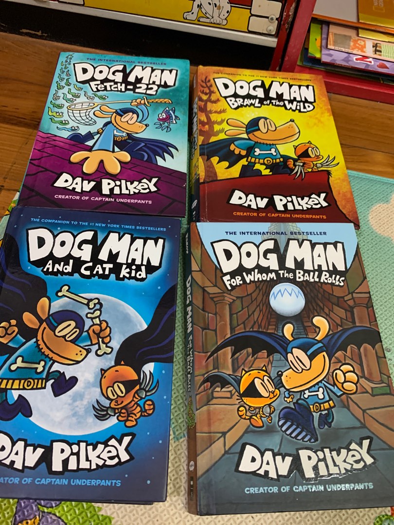 Dog Man 4 Book Hardcover Set by Dav Pilkey, Hobbies & Toys, Books ...