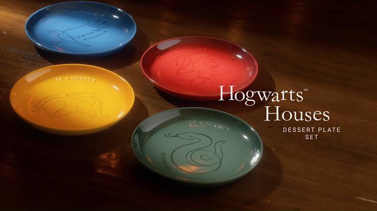 RUSH Harry Potter x Le Creuset Plate Set - Set of 4, Furniture & Home ...