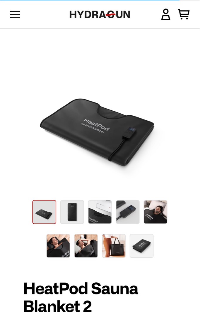 Hydragun HeatPod Sauna Blanket 2, Health & Nutrition, Massage Devices ...