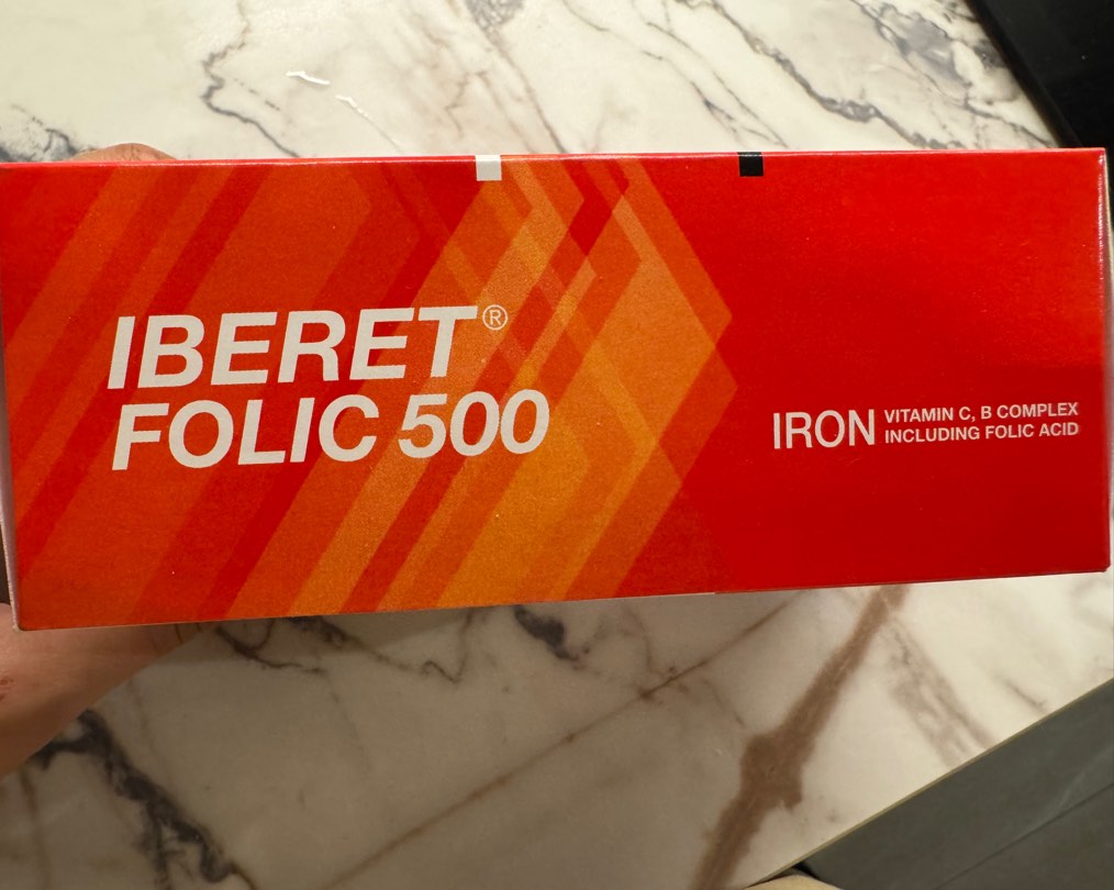 Iberet Folic 500 Iron Supplement, Health & Nutrition, Health ...