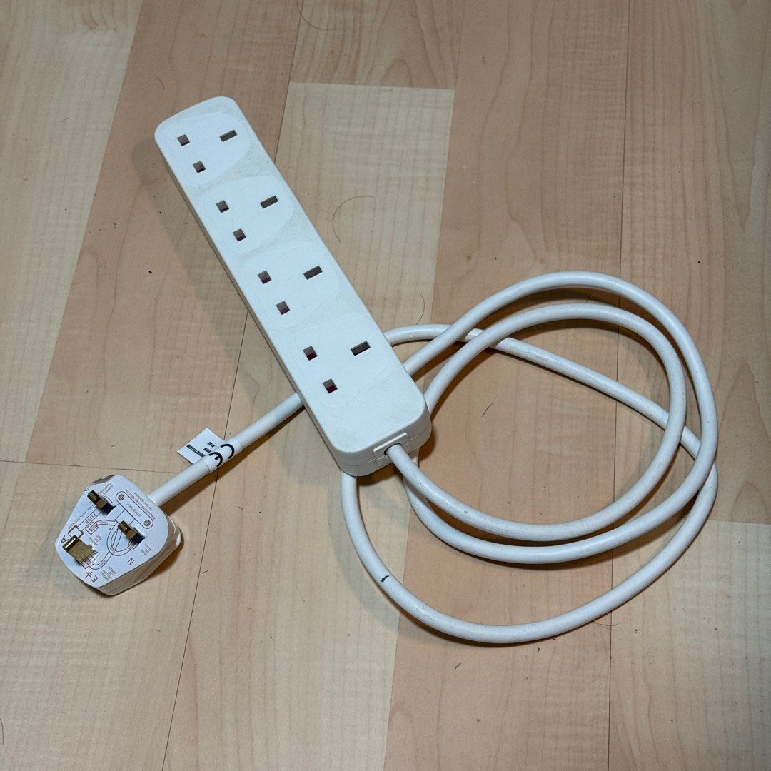 IKEA White 4-Way Extension Cord, TV & Home Appliances, Electrical ...