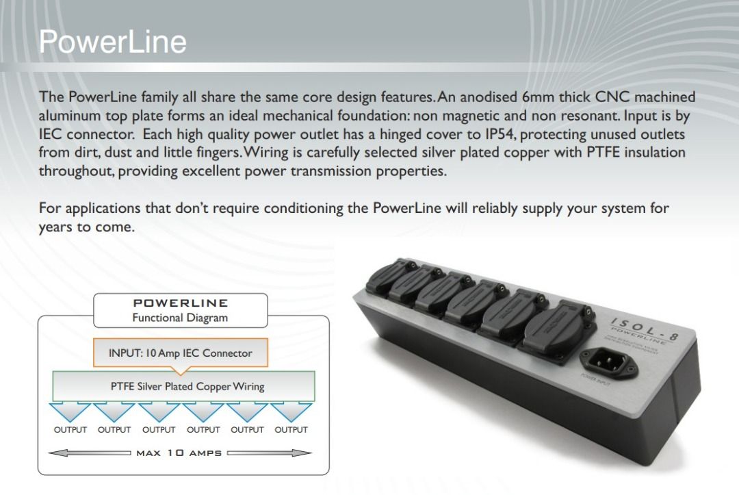 ISOL-8 PowerLine Ultra 6 Power Distribution Made in England, Audio ...