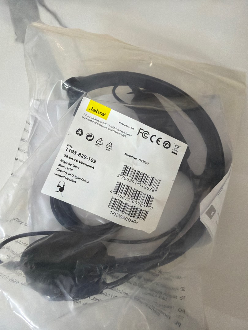 Jabra Corded Headset, Audio, Headphones & Headsets on Carousell