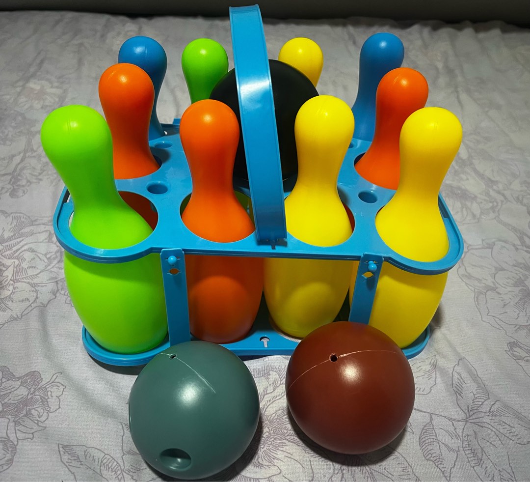 Kids' Bowling Set with Pins and Balls, Hobbies & Toys, Toys & Games on ...