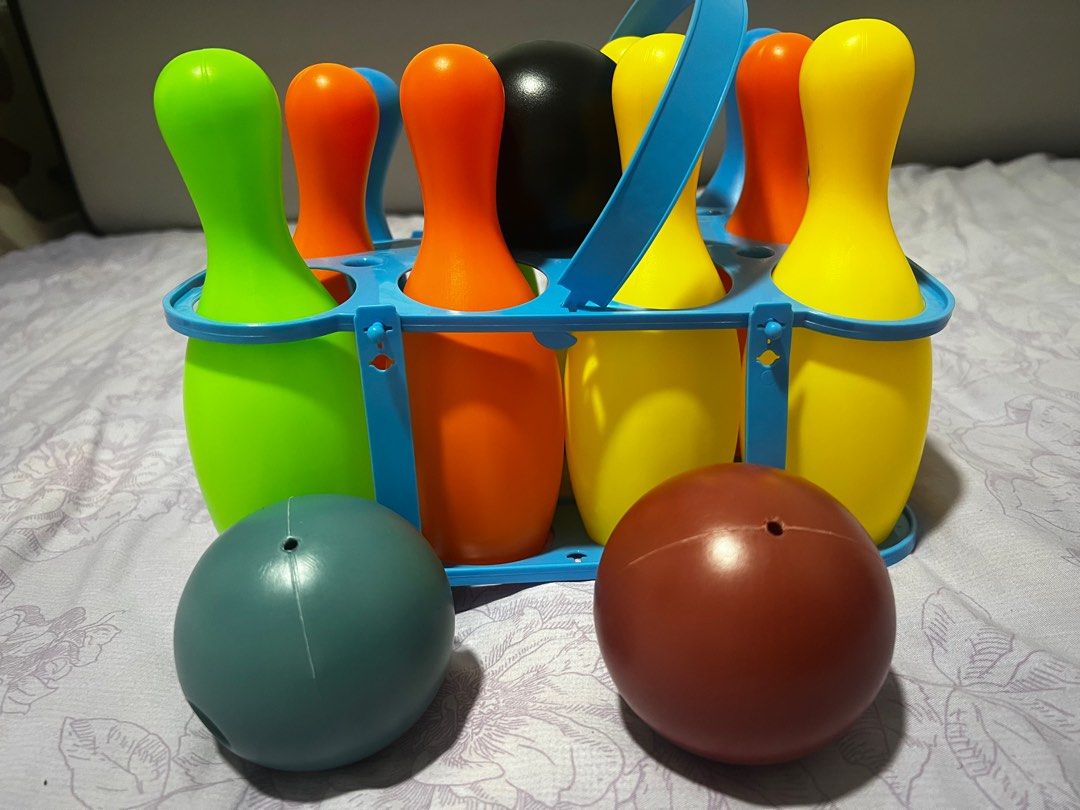 Kids' Bowling Set with Pins and Balls, Hobbies & Toys, Toys & Games on ...