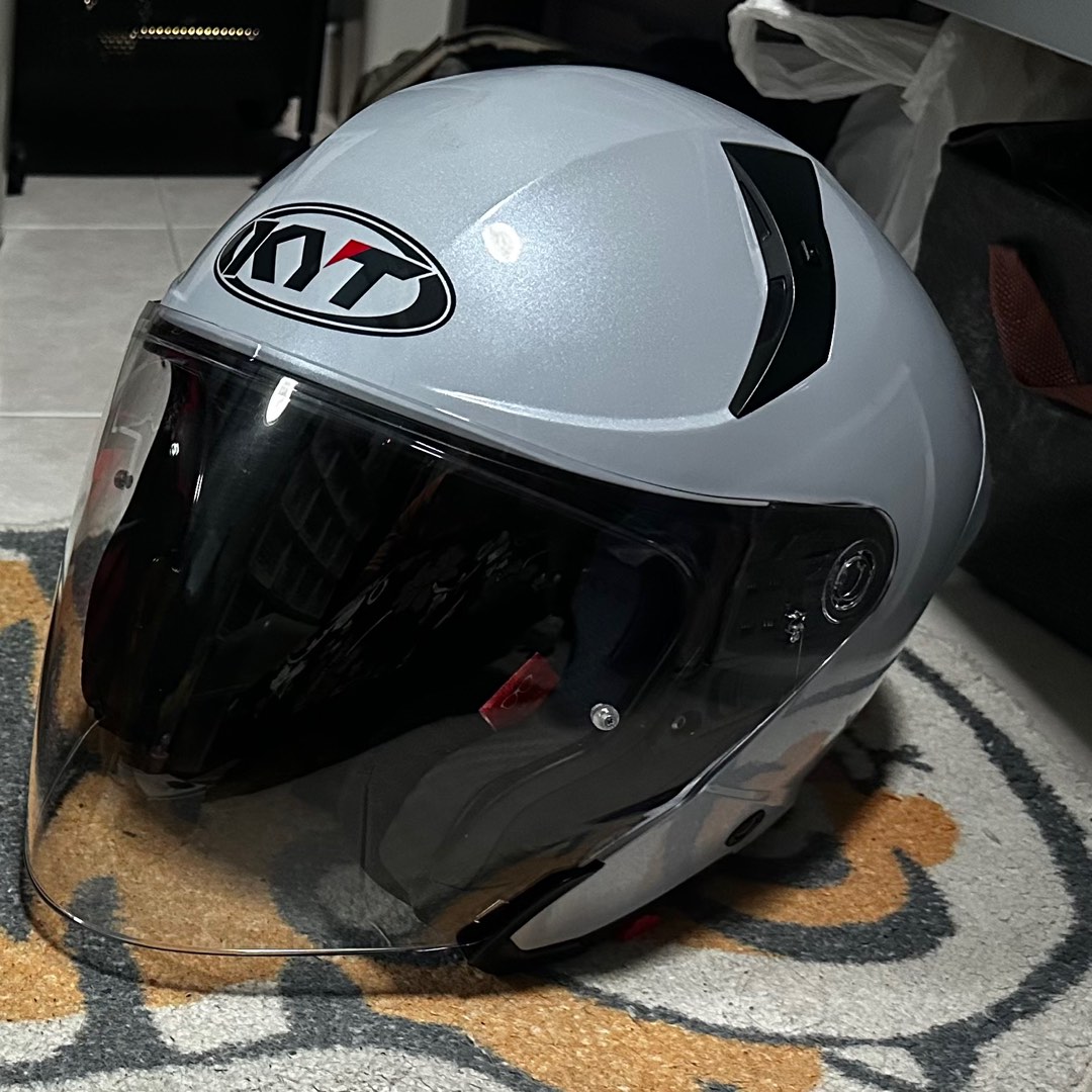 KYT TTR Jet Helmet Pearl White size L, Motorcycles, Motorcycle Apparel ...