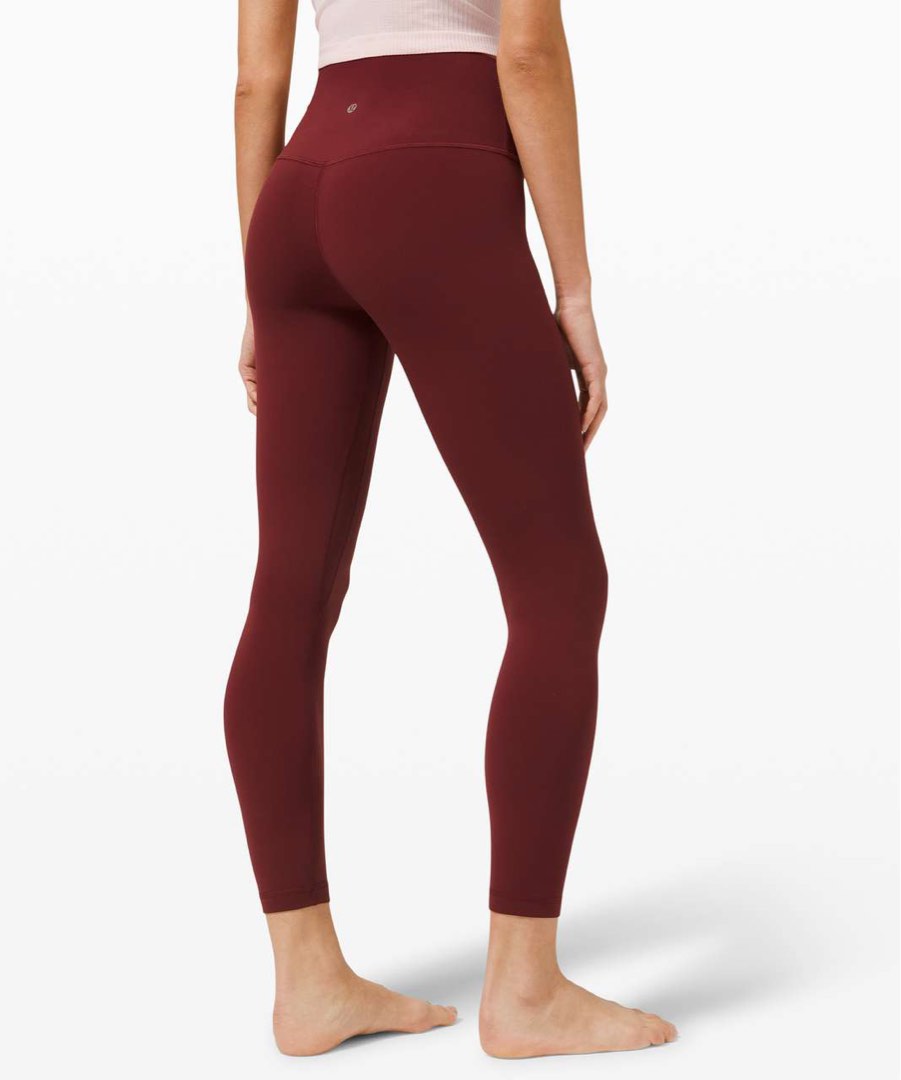 Lululemon Align High-Rise 24” Size 2 Asia Fit in Red Meelot, Women's ...