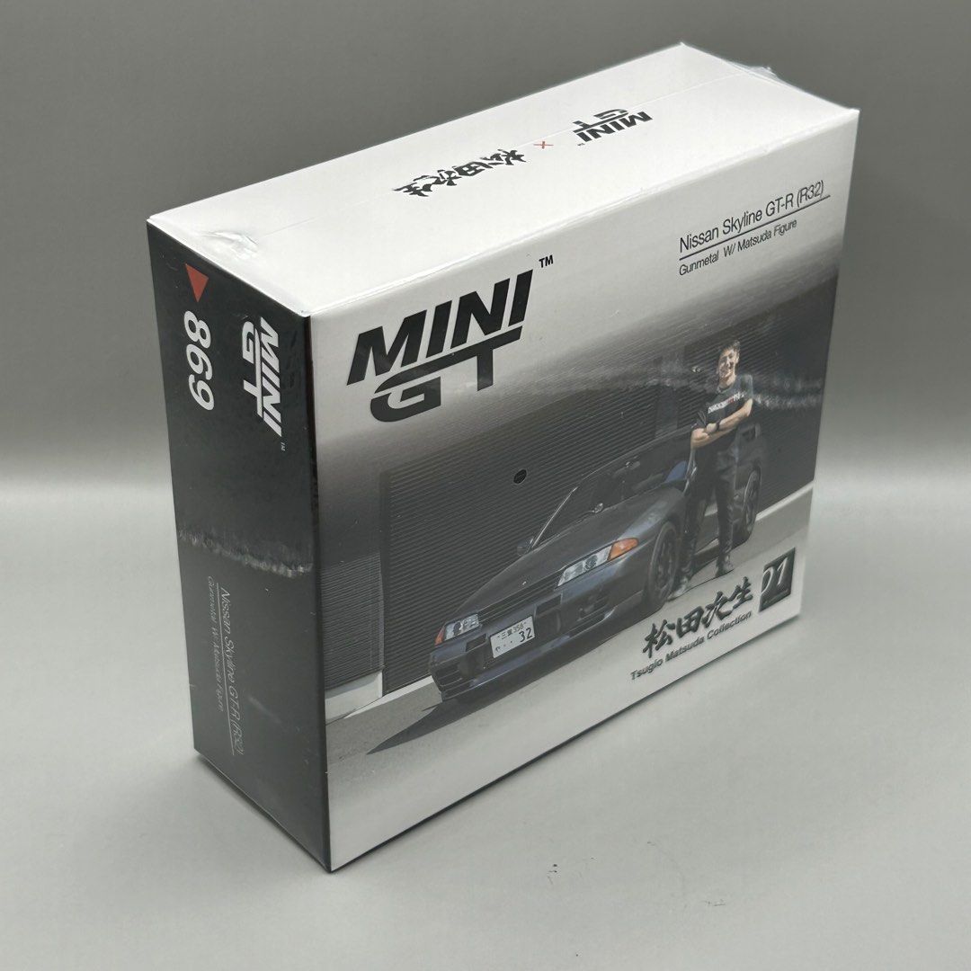 Mini GT #869 Nissan Skyline GT-R (R32) Gunmetal W/ Matsuda Figure ...