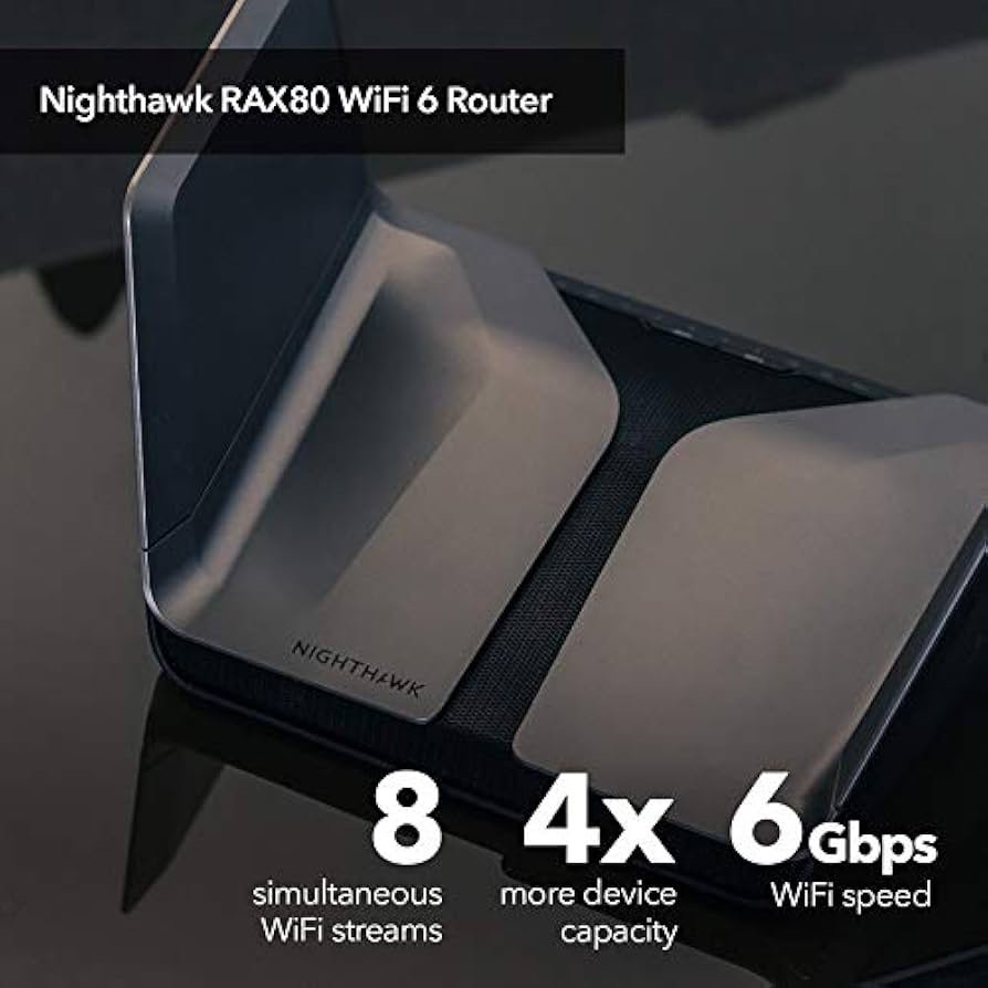 Netgear Nighthawk AX6000 RAX80 WiFi 6 Router 8-Stream, Computers & Tech ...