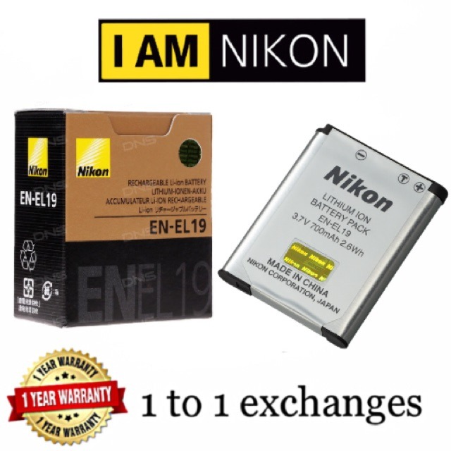 Nikon EN-EL19 battery original for S3100 S3300 S2600 S2700 S3500 S5200 ...