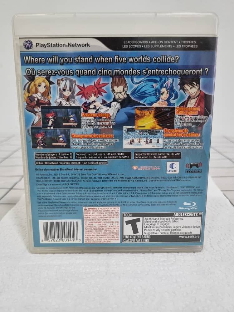 PlayStation PS 3 PS3 Cross Edge R1 USA, Video Gaming, Video Games ...