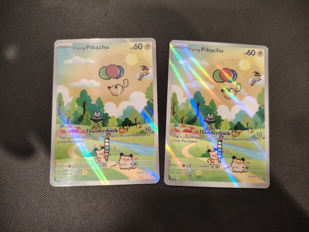 Pokemon Cards - Flying Pikachu, Hobbies & Toys, Toys & Games on Carousell