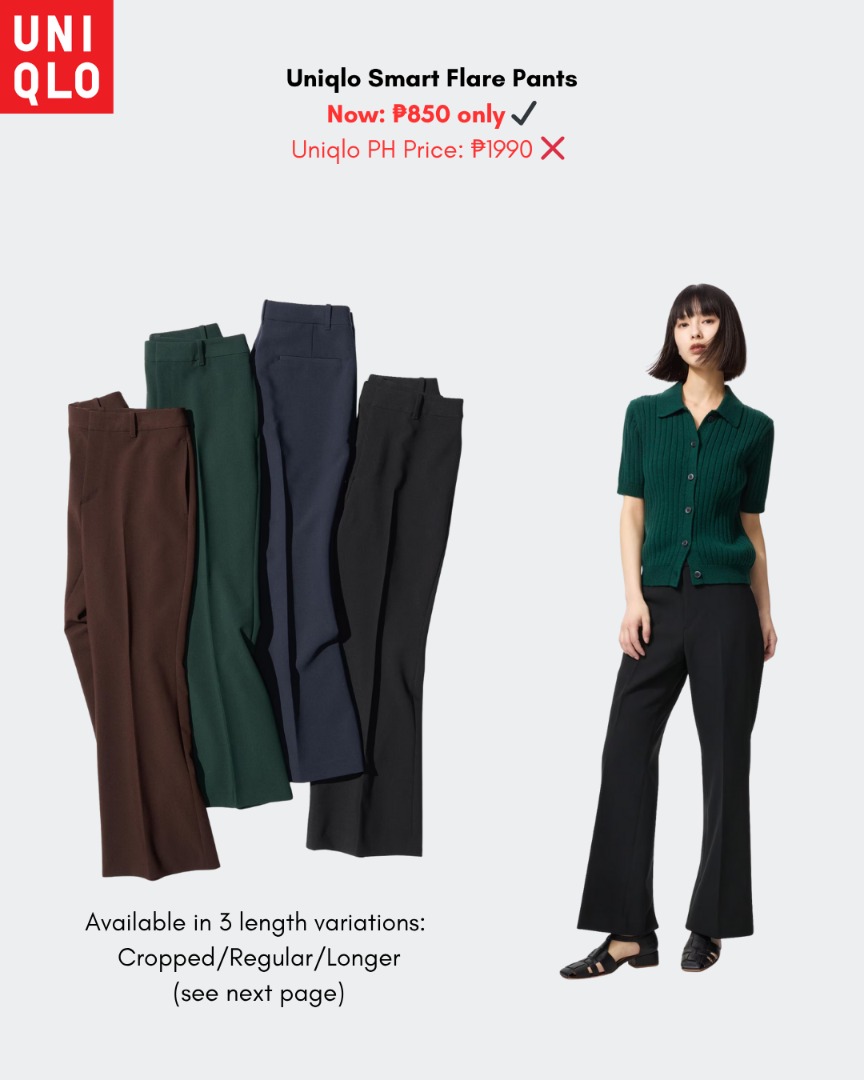 Uniqlo Smart Flare Pants, Women's Fashion, Bottoms, Other Bottoms on ...