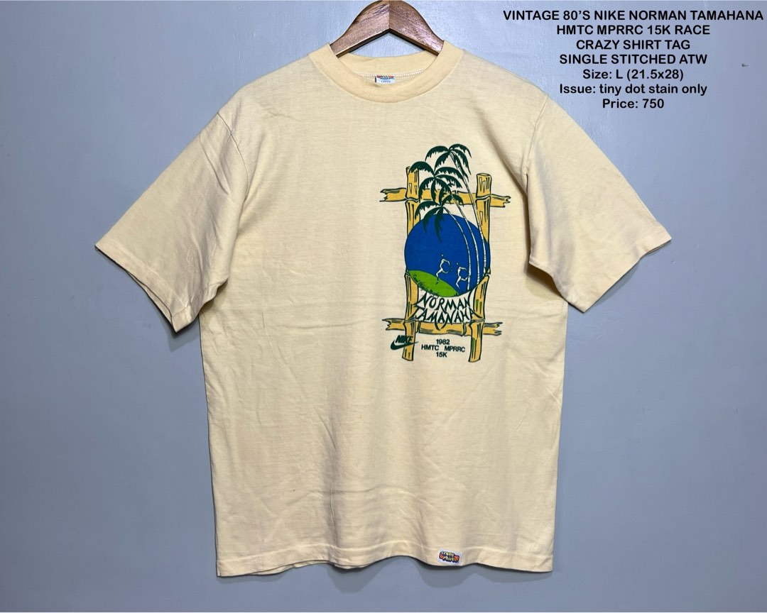 VINTAGE 80’S NIKE NORMAN TAMAHANA HMTC MPRRC 15K RACE, Men's Fashion ...