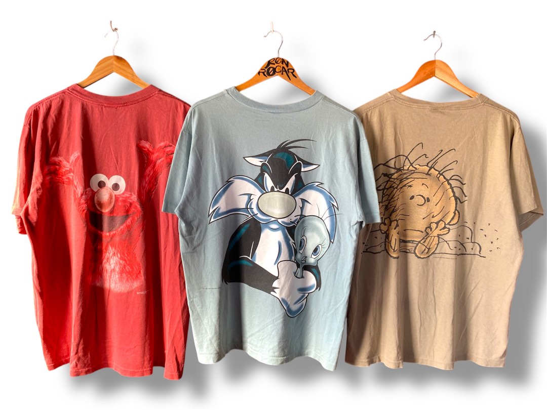 Vintage Elmo, Sylvester & Tweety, Pigpen CK parody shirts, Men's ...