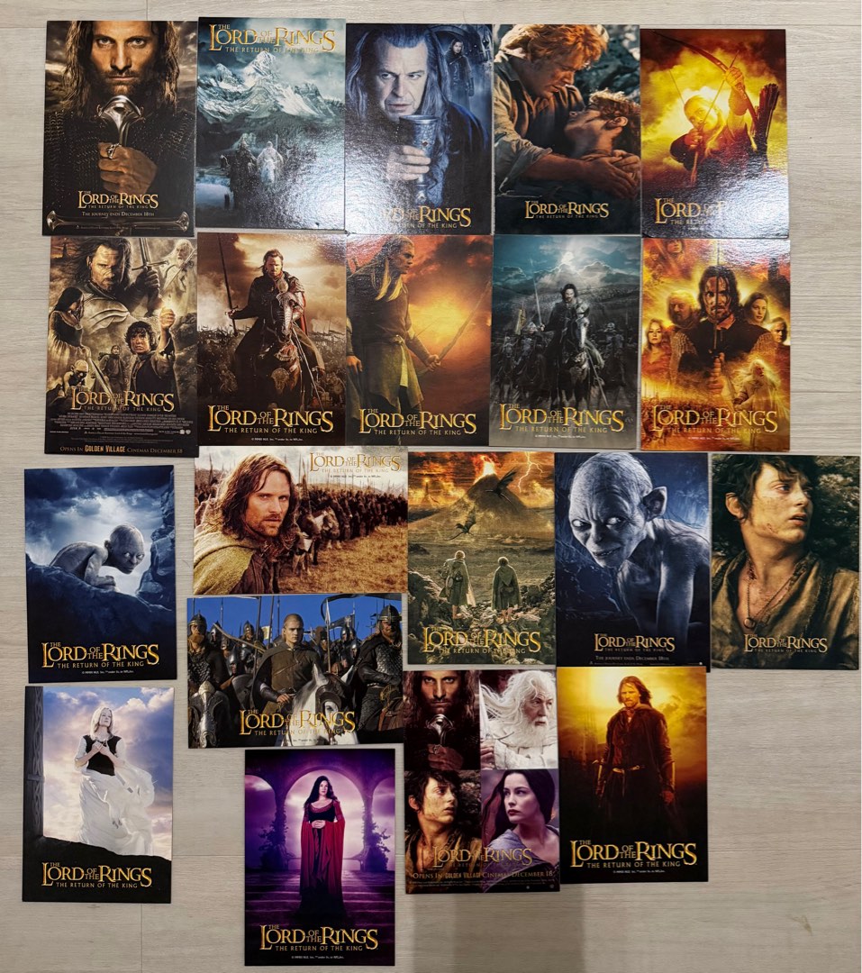 Vintage Lord of the Rings movie postcards, Hobbies & Toys, Memorabilia ...