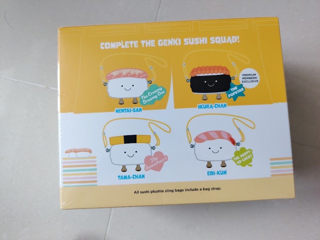 WTS: BNIB Genki Sushi Squad plushie sling bag blind box from Fun Claw ...
