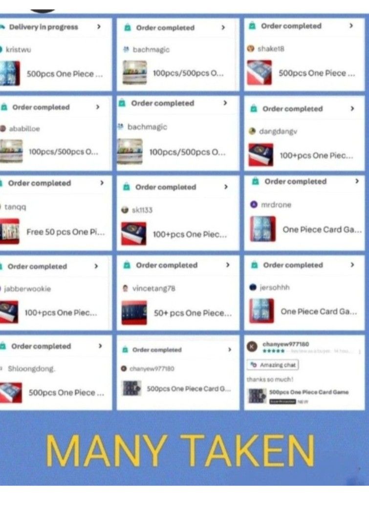 500pcs One Piece Card Game, Hobbies & Toys, Toys & Games on Carousell